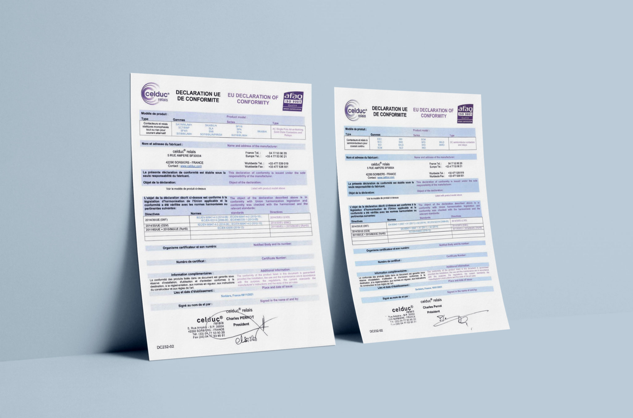 EU Declaration of Conformity - celduc® relais